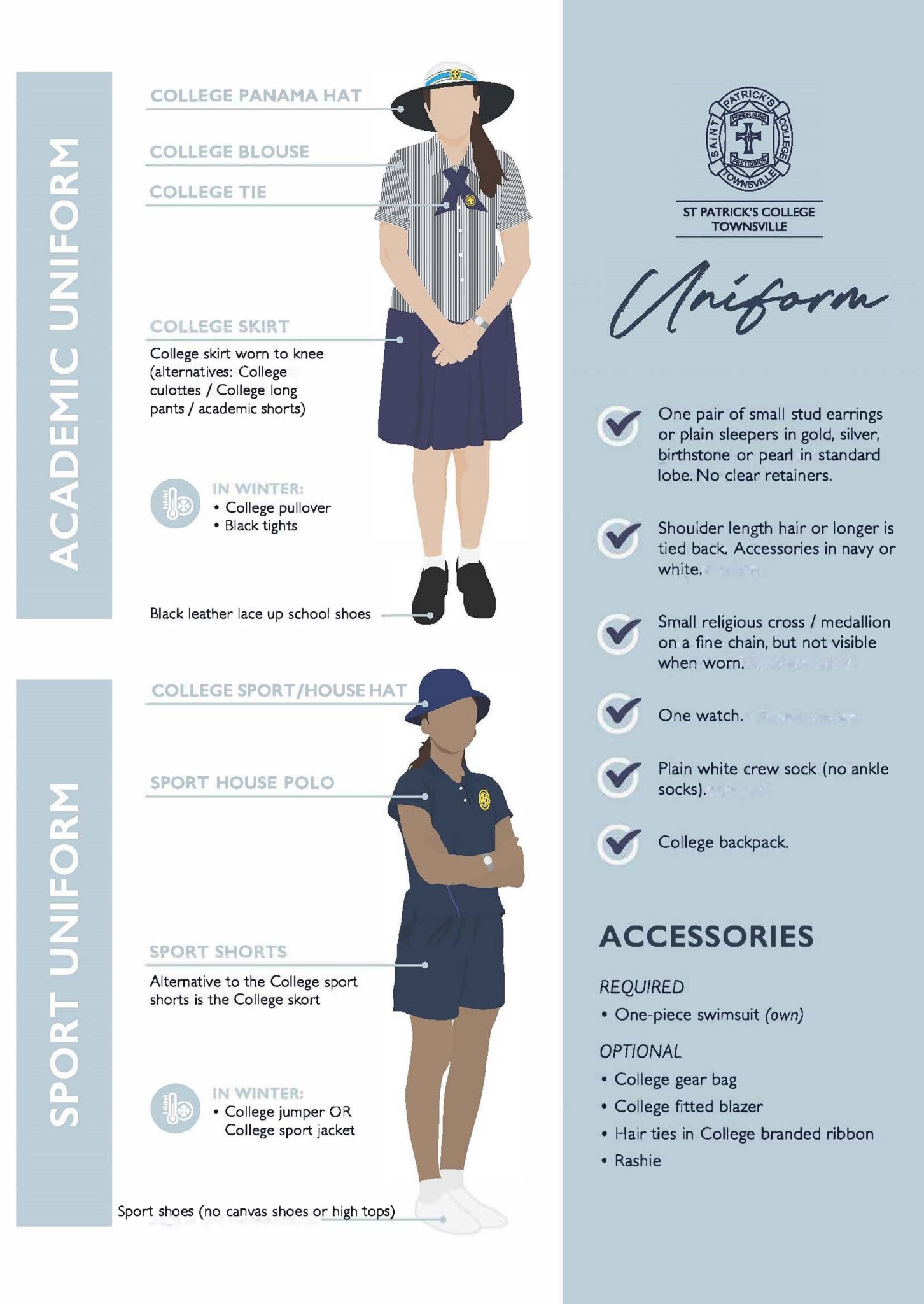 COLLEGE UNIFORM EXPECTATIONS – St Patrick's College Townsville